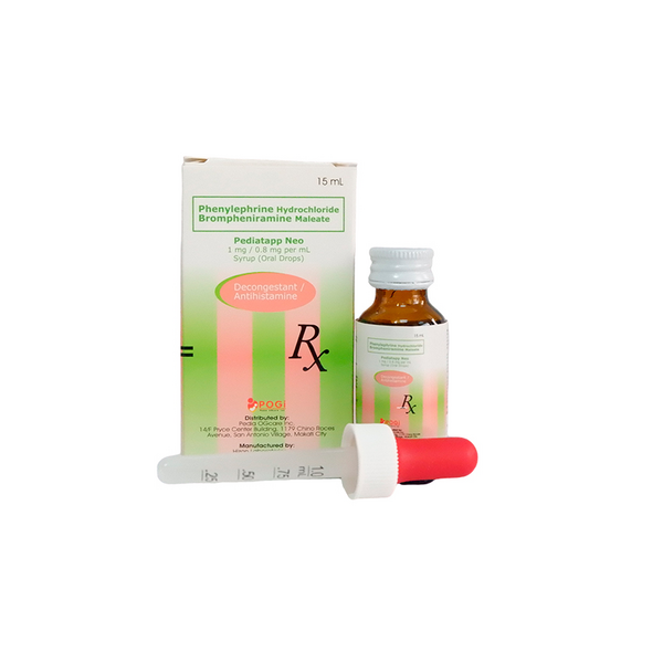 PEDIATAPP NEO Phenylephrine Hydrochloride / Brompheniramine Maleate 1mg ...